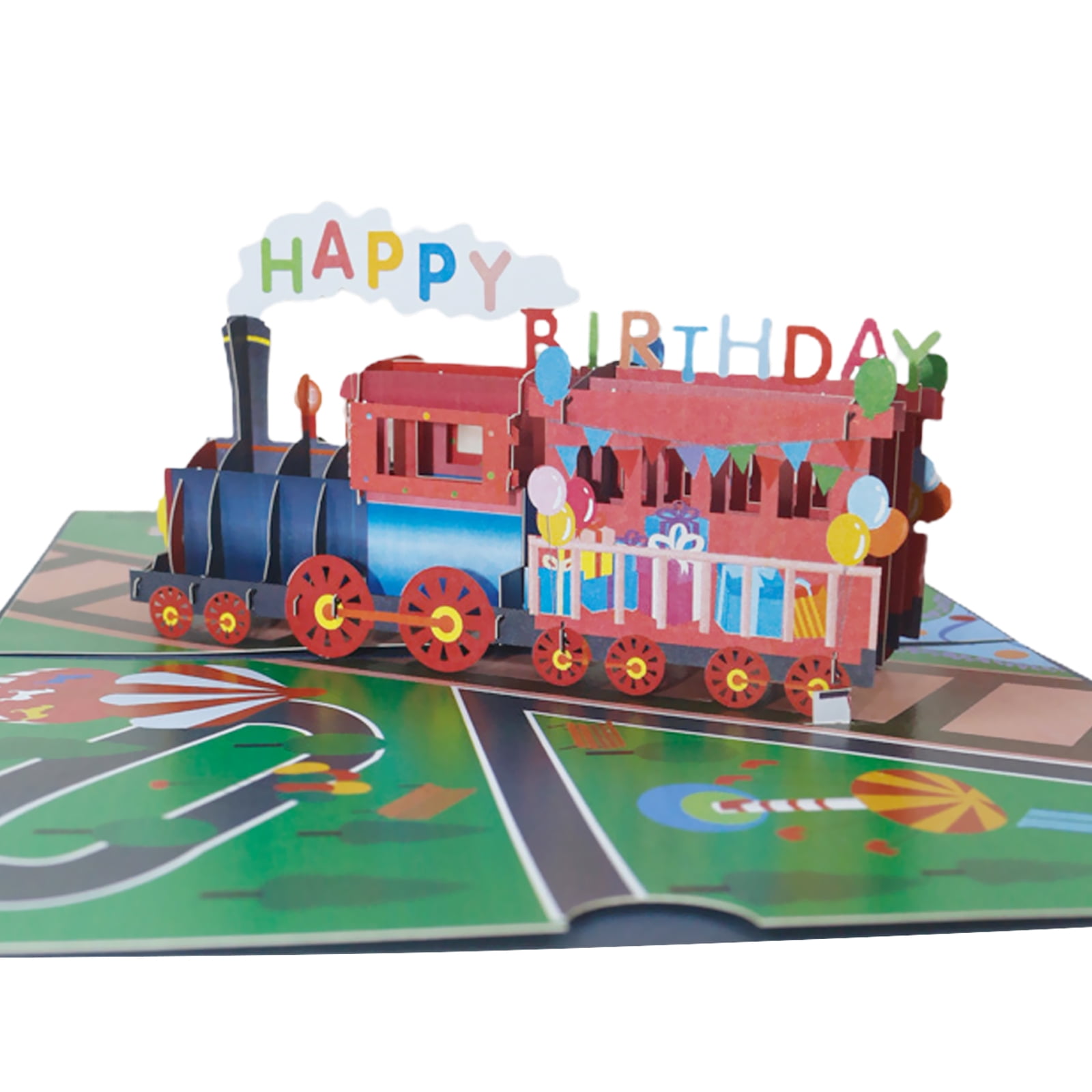 Magic Ants Pop Up Happy Birthday Card,3D Birthday Popup Cards,Train ...