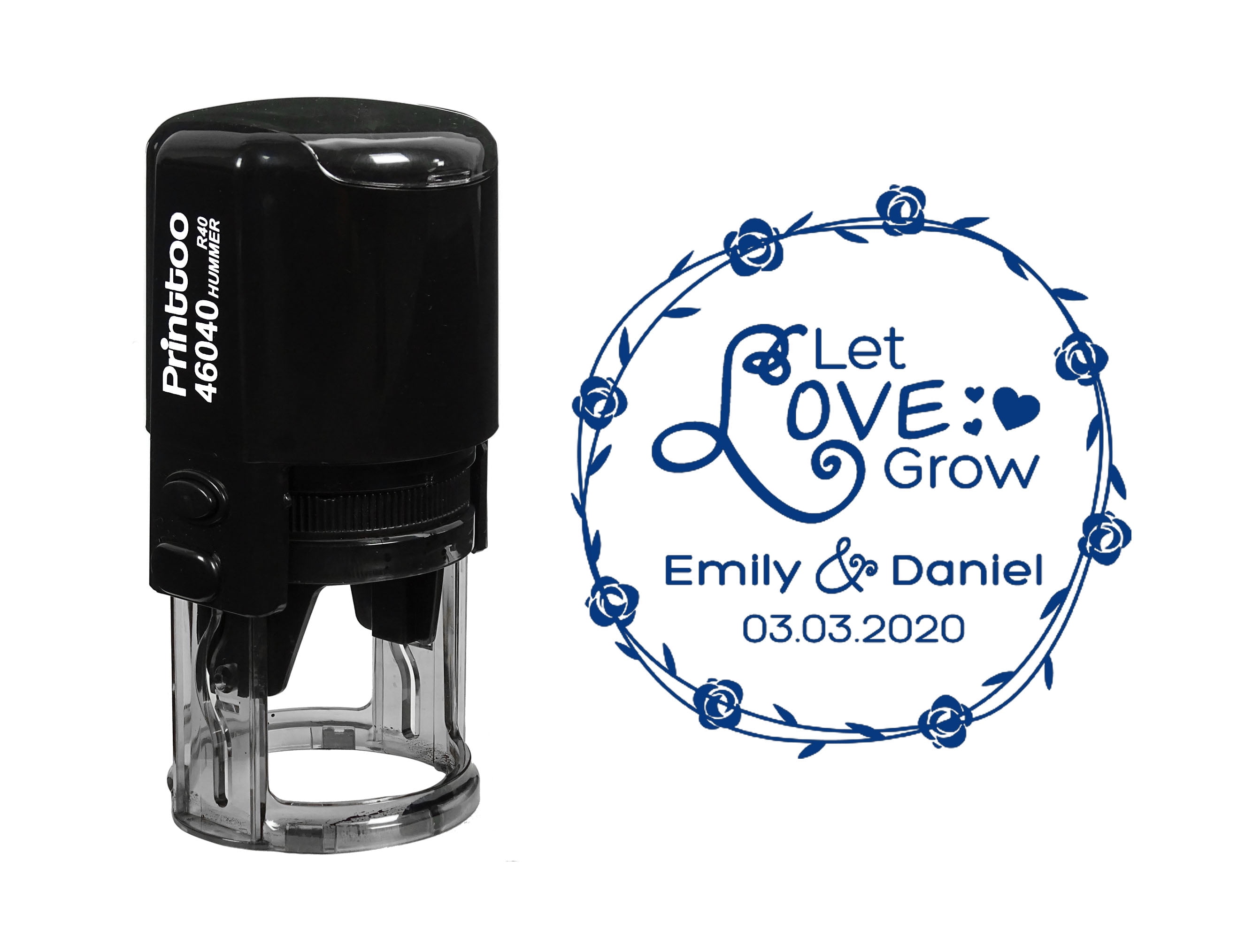 Printtoo Heavy Duty Dater Stamp With Invoiced By Text Self Inking ...