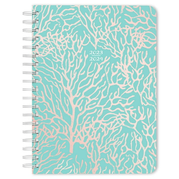 Plato Seaside Currents 2024 6x7.75 Inch 18 Months Desk Planner, July ...