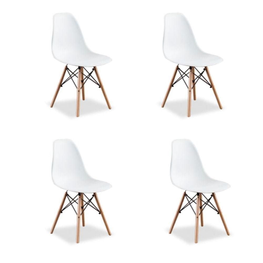 Click here for Heavenly Collection White Wood Chair Set Of 4 For... prices