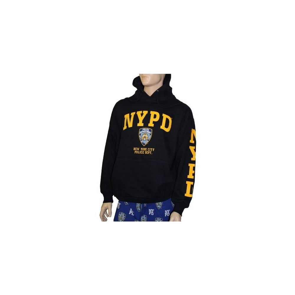 NYPD - NYPD Hoodie Yellow Sleeve Print Sweatshirt Navy Blue 5XL XXXXX-L ...