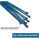 Kable Kontrol Metal Detectable Zip Ties - 8" Long - 40 Lbs Tensile ...