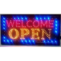 LED Neon Light Welcome Open Sign With Animation On/off and Power On/Off ...