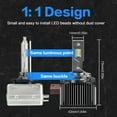 AUIMSOCO Led Headlights D1S+D1R Combo 2x High Low Beam Super Bright White 6000k 8000LM Kit For ...