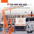 8 Ton Hydraulic Long Ram Jack, Engine Hoist Cylinder with Air Pump - 26 ...
