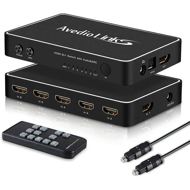 Bmatwk 6 Port HDMI Switcher Box with Remote + Bmatwk 1080P HDMI ...