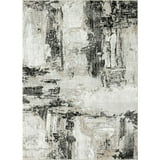 Luxe Weavers 9x12 Distressed Abstract Gray Area Rug, Stain-Resistant ...