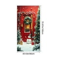 Euaioeiu Christmas Door Curtain with Santa Claus Design,Holiday Door ...