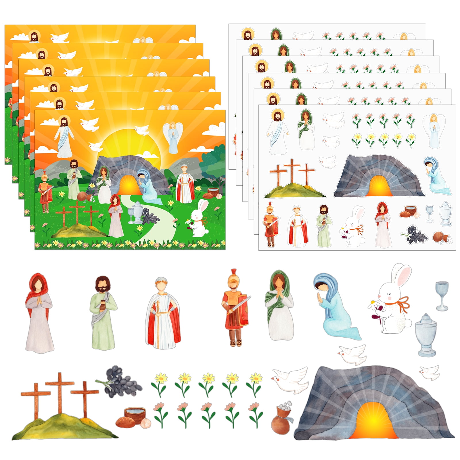 WhatSign Make an Easter He Lives Sticker for Kids 12 Sets Easter ...