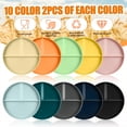 20 Pcs 9" Square Divided Plates, 3 Compartment Portion Control ...