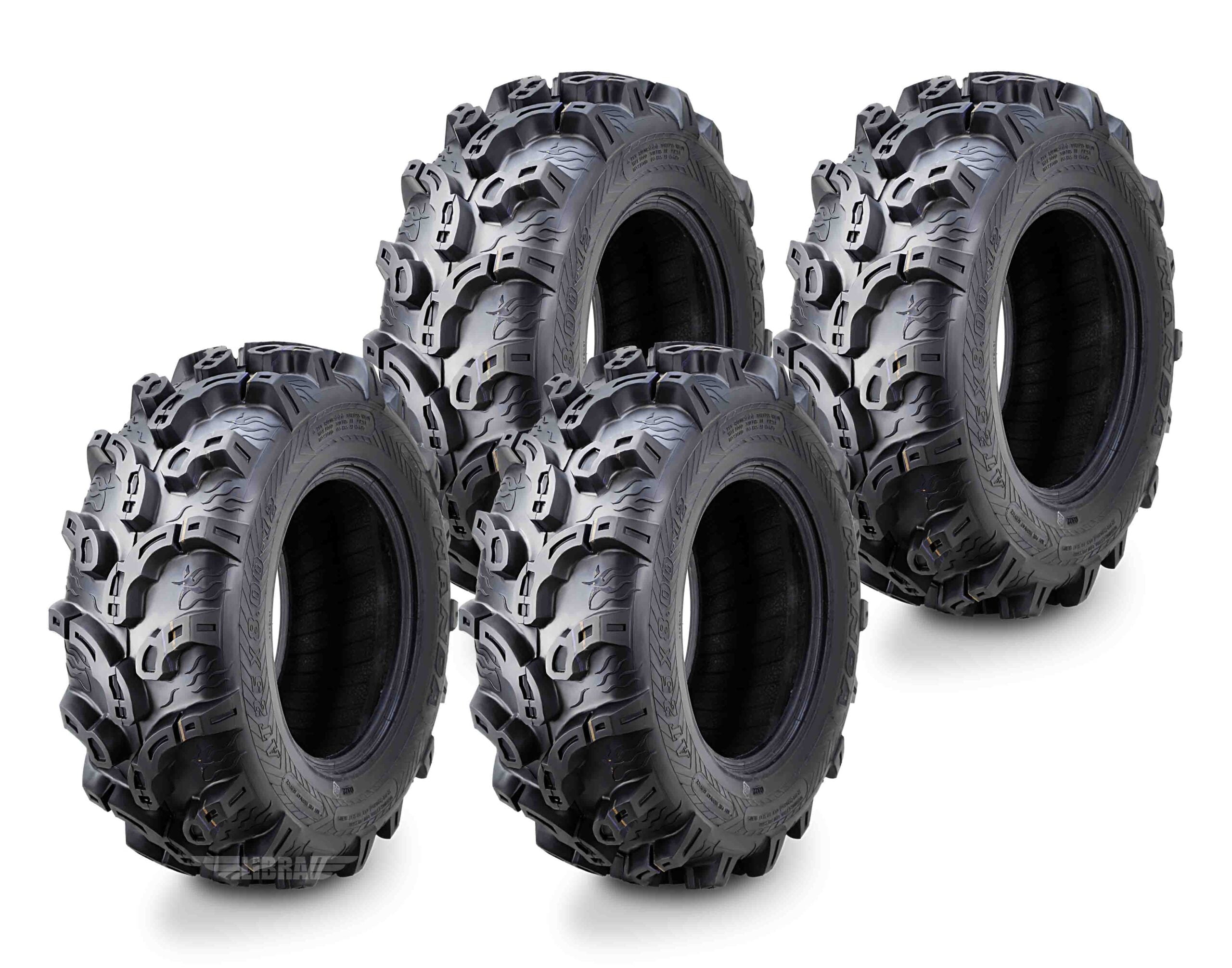 Wanda ATV/UTV tires 25x8-12 Front & Rear Super Lug Mud, Set 4 - Walmart.com