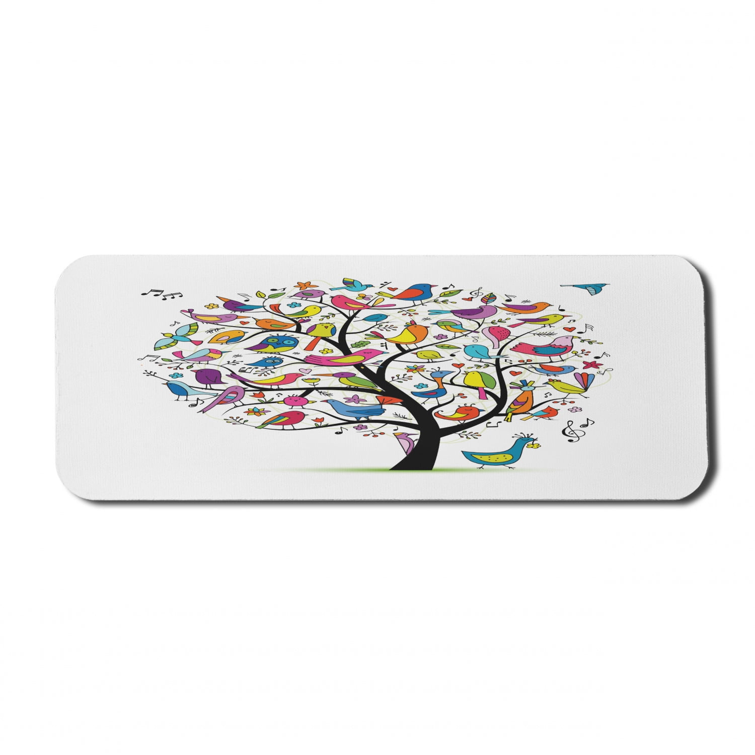 Birds Computer Mouse Pad, Big Group of Aves in Various Shapes and ...