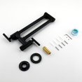 Black Pot Filler Faucet Wall Mount, Brass Rotating Folding Kitchen Sink ...