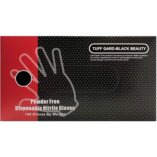 Tuff Gaurd - Large - 5mil Black Nitrile Gloves - Industrial Grade ...