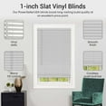 PowerSellerUSA 1" Vinyl Slats Room Darkening Cordless Window Blinds ...