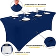 2 Pack Spandex Fitted Tablecloths 34x34 Inch, Stretch Elastic Wrinkle ...