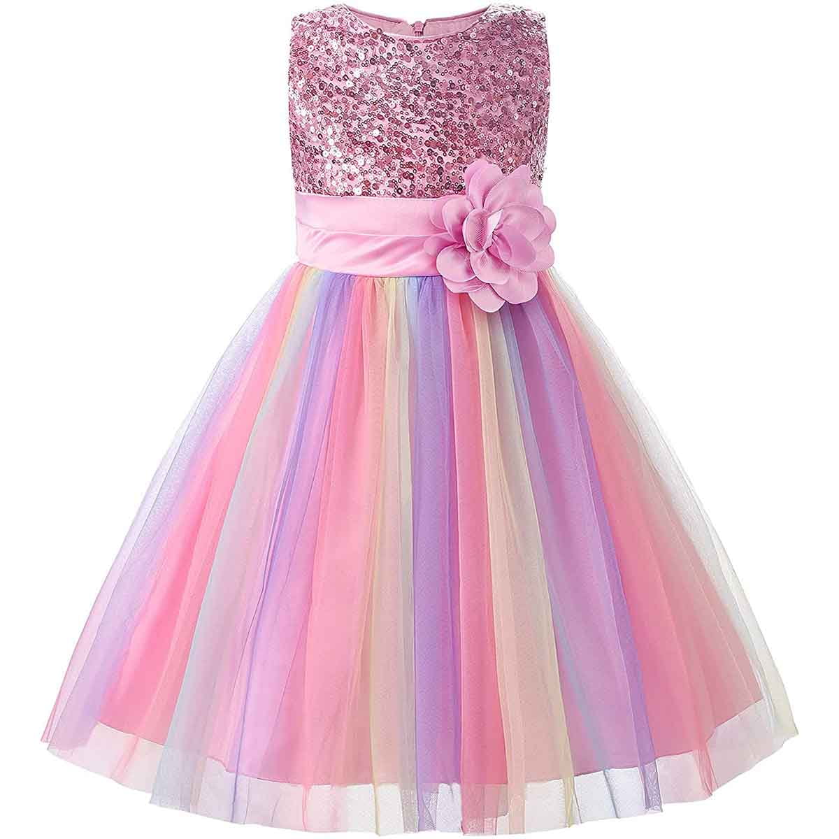 Click here for Kawell Flower Girls Sequence Sequin Rainbow Tulle... prices