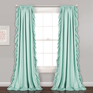 Sarah ruffled white priscilla curtain pair 250x63 - Walmart.com