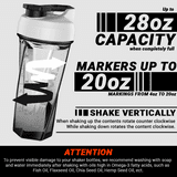 Helimix Portable Vortex Blender Shaker Bottle 28oz White Pre-Workout ...