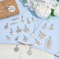 40Pcs 20 Styles Alloy Pendant Decorations with Lobster Claw Clasps ...