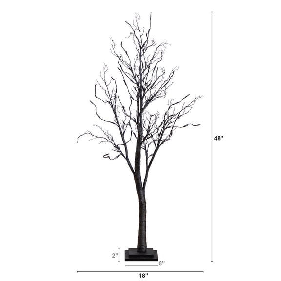 Nearly Natural 6ft. Pre-Lit Artificial Halloween Twig Tree with 480 ...