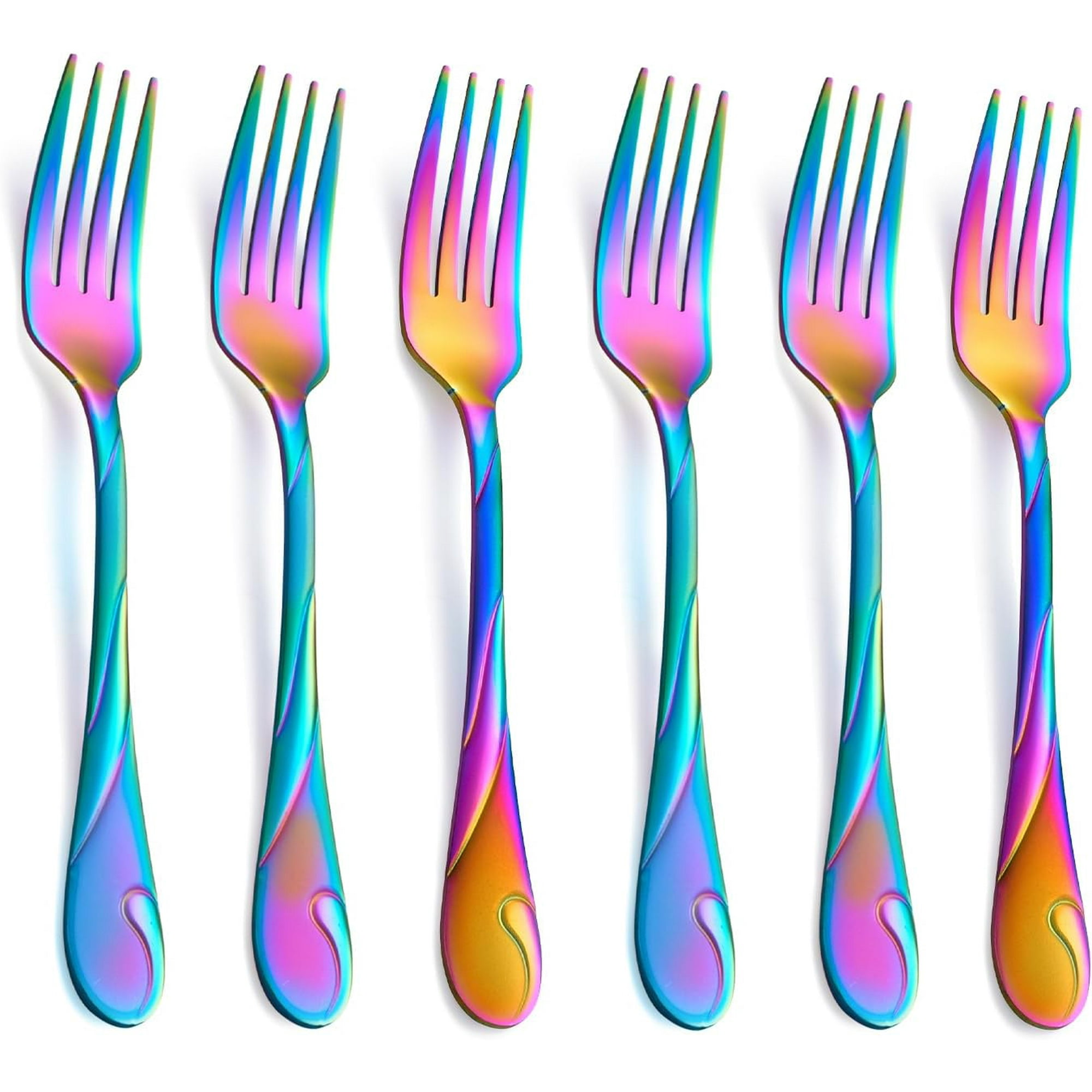 Click here for Missunny Rainbow Salad Fork Set  6.9-Inch Stainles... prices