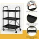 Costway Folding Collapsible Service Cart Heavy-Duty 3-Shelf Tool Cart ...