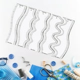 S SERENABLE 5 Pieces Wave Edge Rulers Quilting Rulers Cutting Rulers ...
