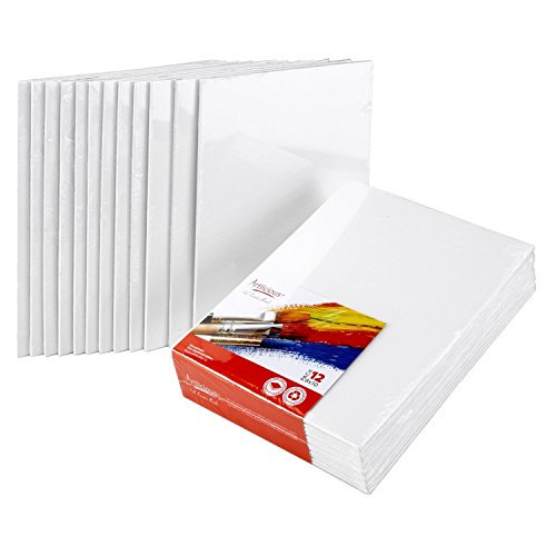 CANVAS PANELS 12 PACK -8"X10" SUPER VALUE PACK Artist Canvas Panel FREE ...