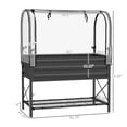 Raised Garden Bed with Legs & Cover, Metal Elevated Planter Box, 41.75 ...