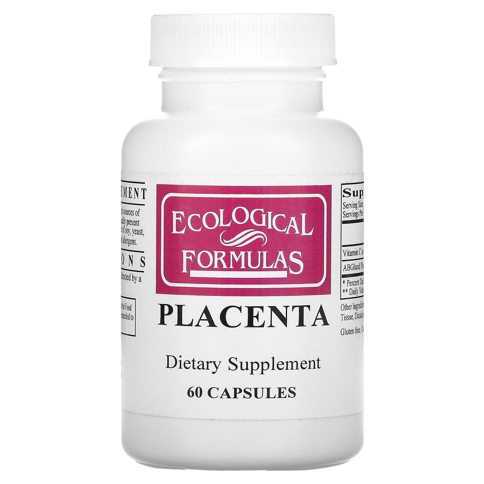 Buy Placenta, 60 Capsules, Ecological Formulas Online at Lowest Price ...