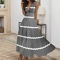 Women Summer Sexy Deep V Neck Formal Sleeveless Long Dress Gradient