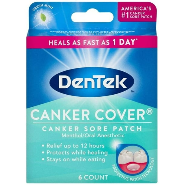 DenTek Canker Cover Sore Patch 6 ea (Pack of 3) - Walmart.com - Walmart.com