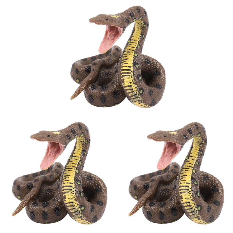 3X Modelo de Serpiente de Juguete para Niños SimulacióN Reptil Python ...