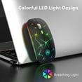 Uiosmuph Wireless Rechargeable Mouse Silent LED Computer Mouse with USB ...