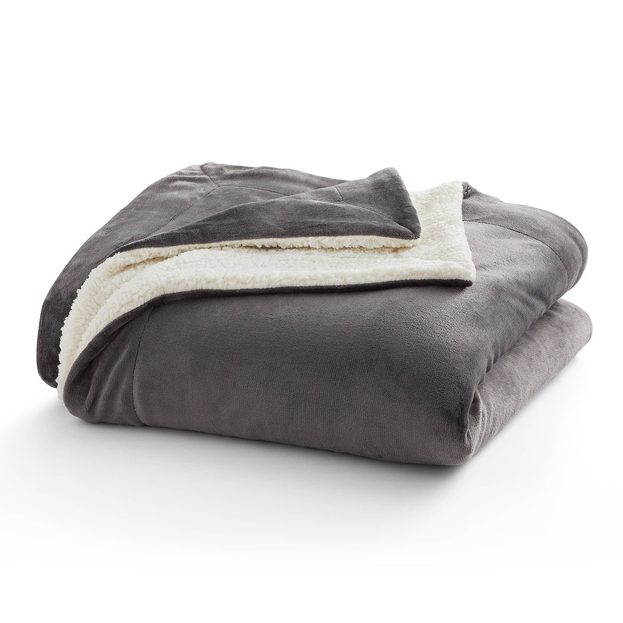 Rest Haven Polyester Fleece and Sherpa Blanket - Throw (50" x 60 ...
