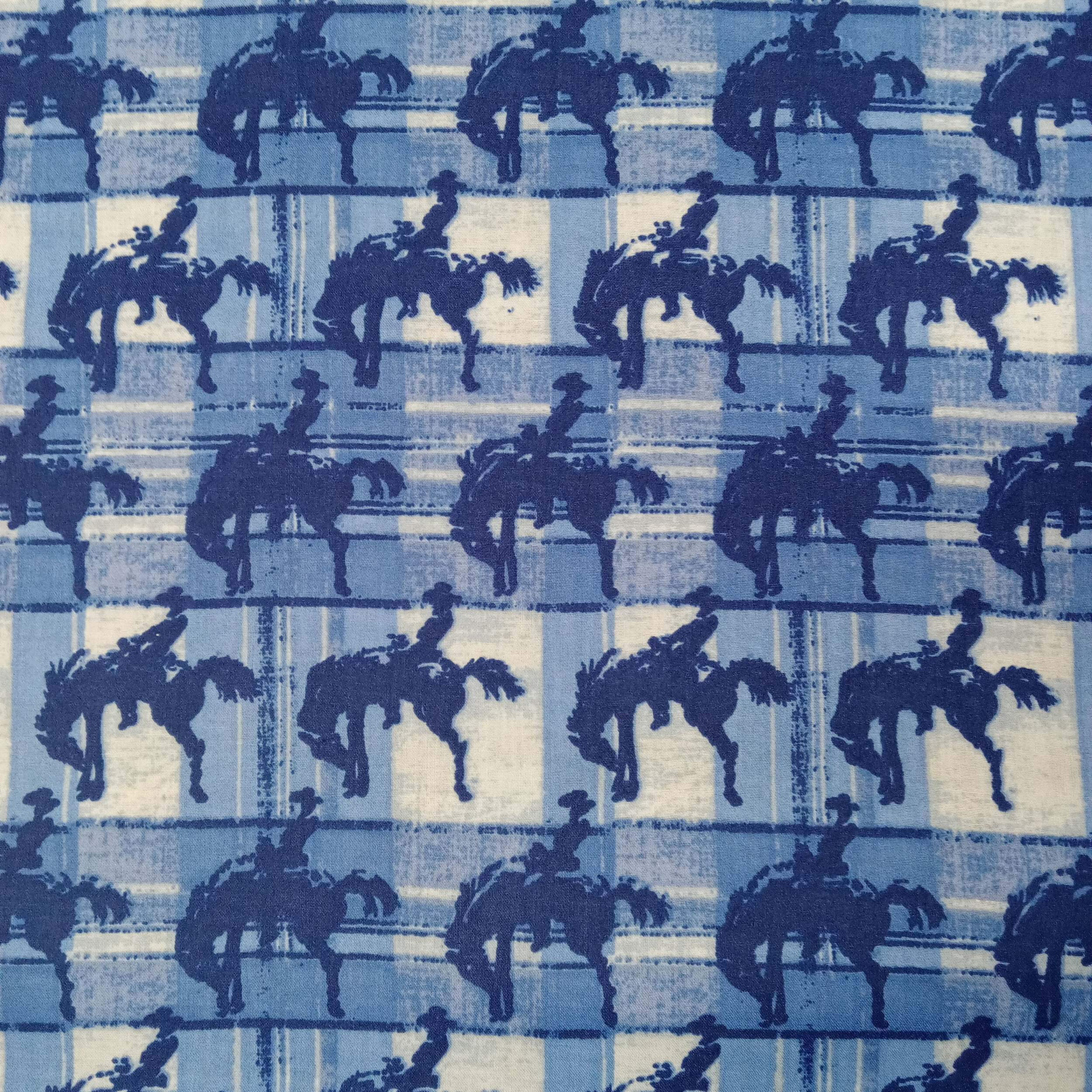 Western Bronco Rider Cotton Fabric - Walmart.com