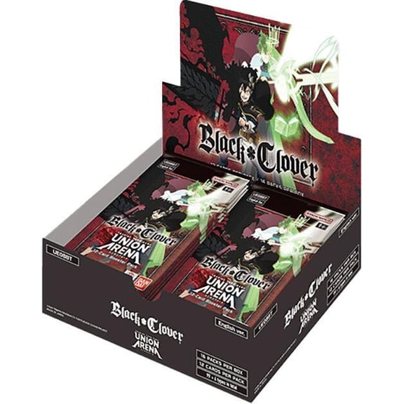 BANDAI HOBBY, Black Clover Booster Box, Union Arena, Includes 16 Packs ...