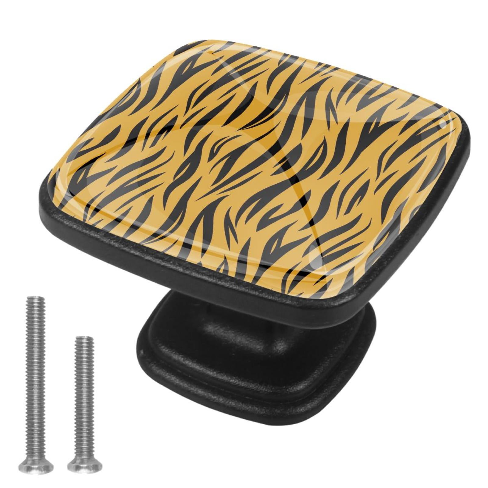 4 Pcs Cabinet Handle Drawer Pulls Tiger Skin Texture Knobs with Screws ...