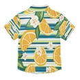 BZSMCE Short-Sleeve Button-Down Shirt Summer Cartoon Orange Flower ...