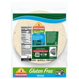 Mission GF Soft Taco Tortilla Wraps, Shell Wrap, 10.5 oz, 6 Count ...