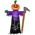 HOMCOM 5' Outdoor Halloween Home Decorations: Inflatable LED Pumpkin ...