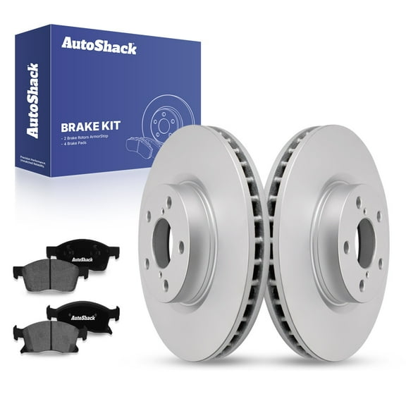 AutoShack Front & Rear Drilled & Slotted Brake Rotors Ceramic Brake ...