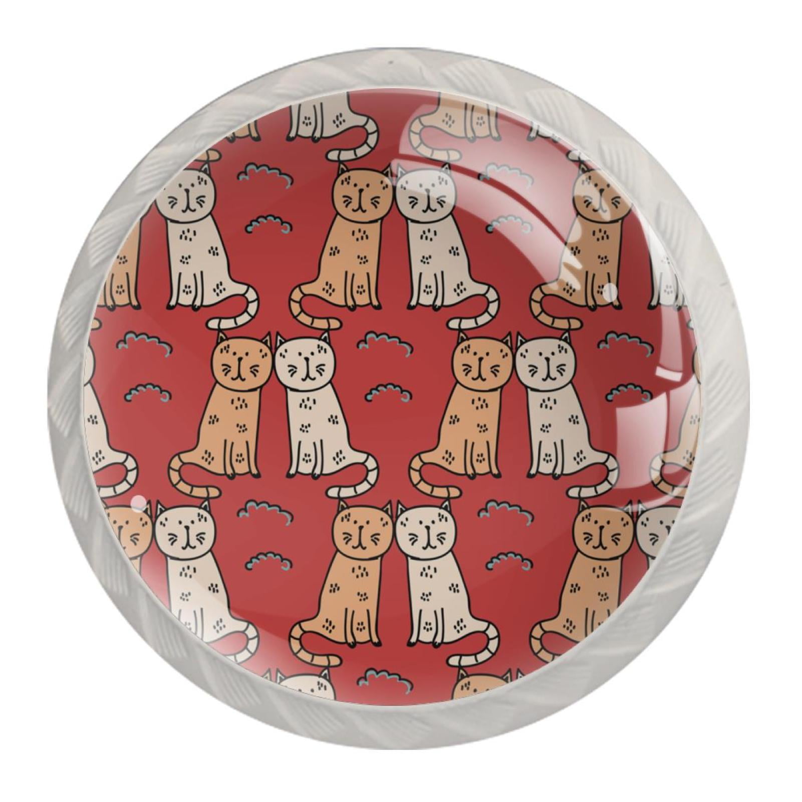 4 Pcs Cats Couple Knobs for Kitchen Cabinet Cupboard Dresser Bookcase ...