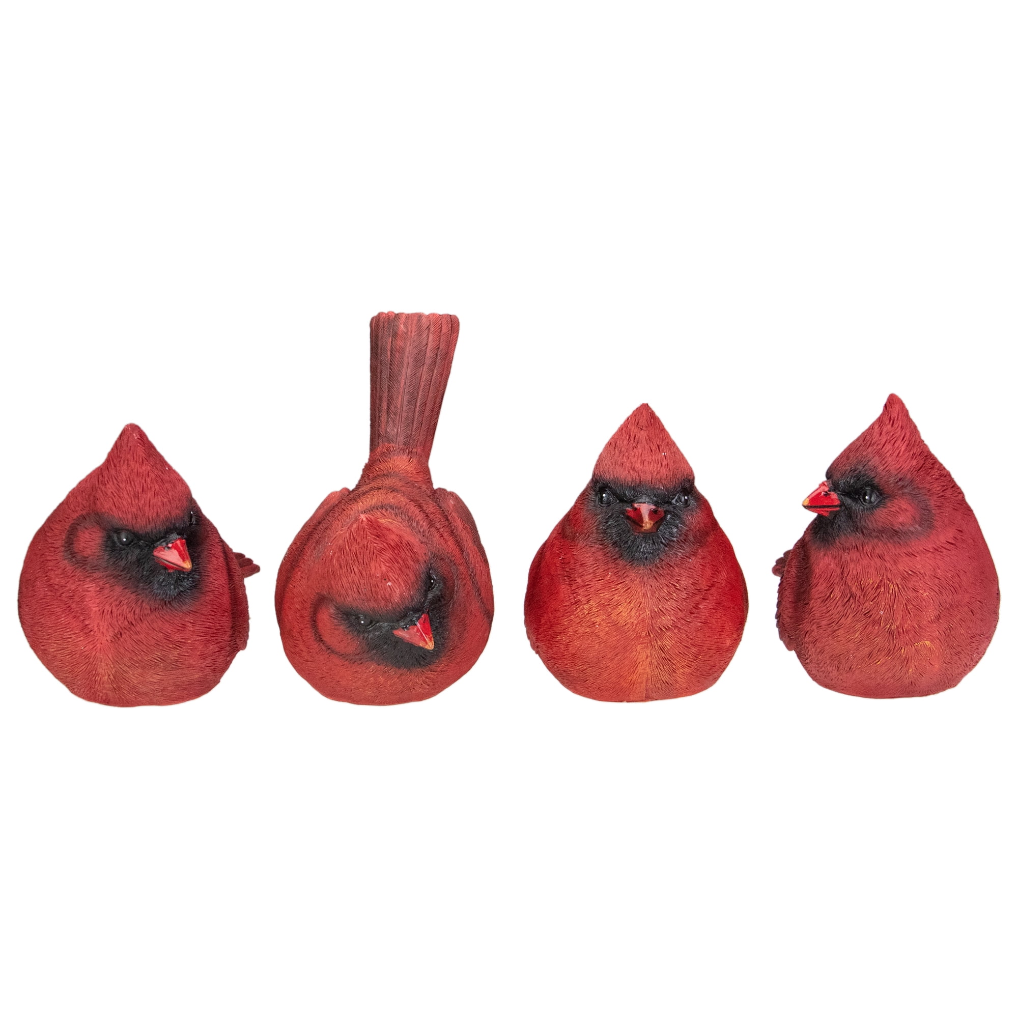 Set of 4 Large Red Cardinal Bird Figurines 7.25-Inch | Walmart Canada
