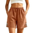 BUIGTTKLOP Cotton Shorts for Women Drawstring High Waisted Lounge ...