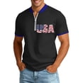 250 Anniversary USA Merchandise Mens Short Sleeve Half-Zip Independence ...