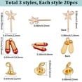 60Pcs 3 Styles Alloy Enamel Pendants High-Heeled Shoes & Star & Hat ...