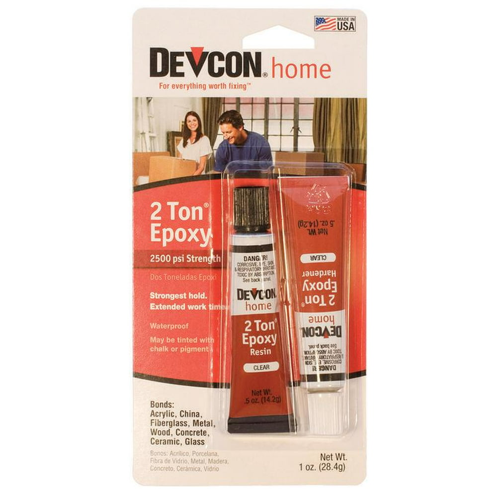 Devcon 2-Ton Epoxy Two 1/2 Oz Tubes Multi-Purpose Adhesive - GLU-735.00 ...