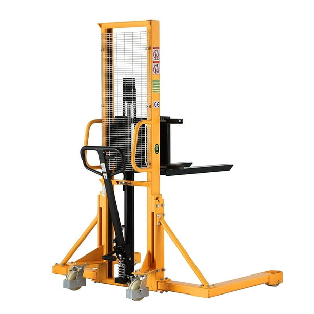 APOLLOLIFT 1100lbs Hand Manual Pallet Stacker 63" Lift Height Walkie ...